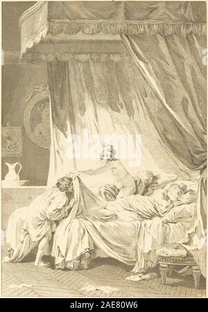 Painting 'Le Lit' in the Joconde series by Charles Louis Lingée after ...