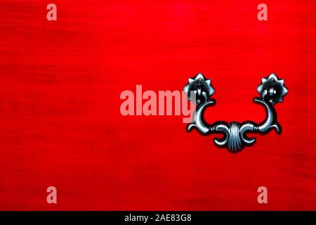 Red drawer with handle in classic style Stock Photo - Alamy