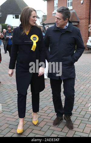 Actor Hugh Grant canvassing in Walton -on-Thames in the Esher & Walton ...