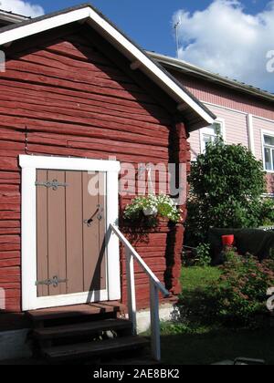 Naantali vintage architecture, landscapes, details. Ship models behind ...