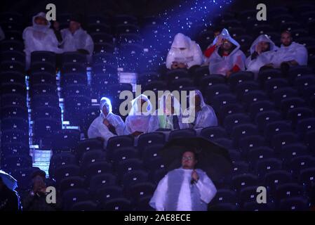 boxing fans in the stands at the Diriyah Arena, Diriyah, Saudi Arabia ...