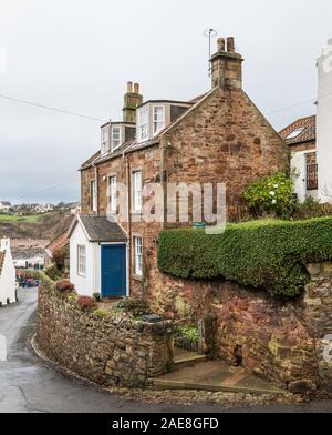 Architecture, buildings, gardens in Culross, Scotland. Colorful village ...