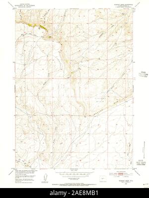 WY Muskrat Basin 340629 1952 24000 Inverted Restoration Stock Photo - Alamy