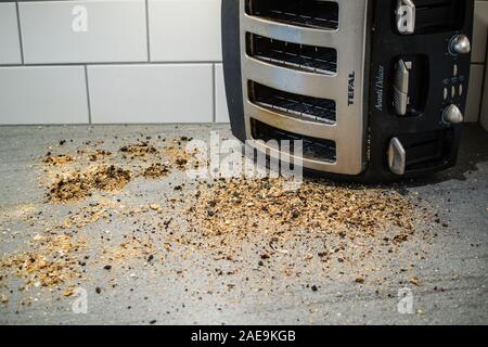 Crumbs from overturned toaster Stock Photo - Alamy