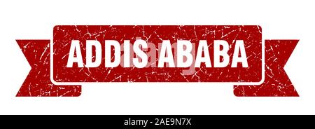 Addis Ababa sticker. Addis Ababa red square peeler sign Stock Vector ...