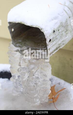 ice filled gutter pipe Stock Photo - Alamy