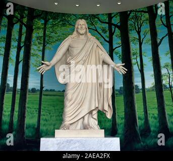 Christus Jesus Christ statue and heaven in Salt Lake City. LDS Mormon ...