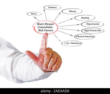 Heart Disease Controllable Risk Factors Stock Photo - Alamy