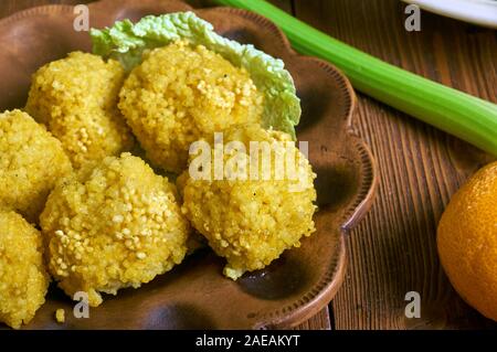 Aiyash, Millet Balls, Chadian cuisine, Traditional assorted African ...
