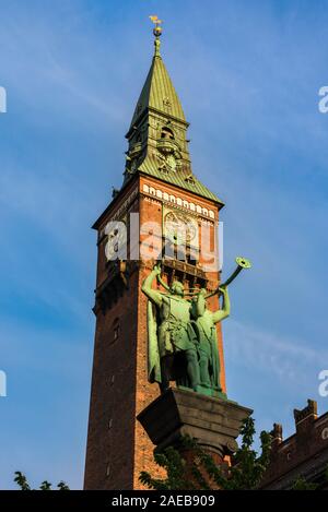 A tower of the Radhus the City Hall Copenhagen Denmark Stock Photo - Alamy