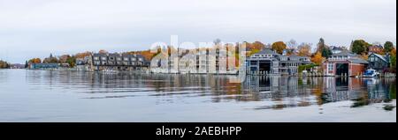 Michigan, Charlevoix, City Marina, Round Lake Stock Photo - Alamy