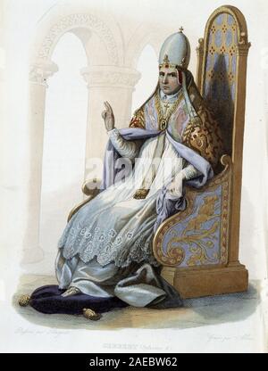 Portrait of Gerbert d'Aurillac, d'Aquitaine ou de Reims dit Sylvestre ...