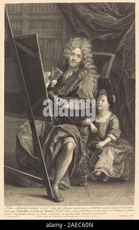 A depiction of Antoine Coypel with his son showing portrait composition ...