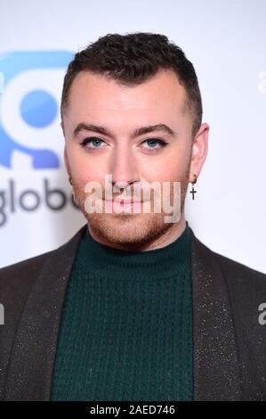 Sam Smith arrives at Jingle Ball on Friday, Dec. 6, 2019, at the Forum ...