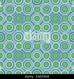 Abstract repeated circles. Flat, retro geometric design. Vector rounded ...