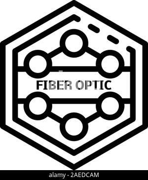 Hex cable icon. Outline hex cable vector icon color flat isolated Stock ...