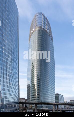 Paris, France - December 8: Engie headquarter building during sunset ...