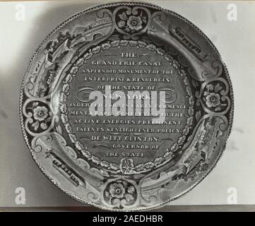 A circa 1936 plate by Helmut Hiatt depicting the Erie Canal. The work ...
