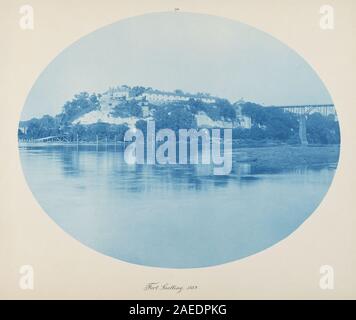 This photograph shows Fort Snelling, a historic military fort in ...