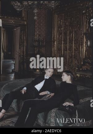 poster advertising Valentino fashion house in paper magazine from 2012 ...
