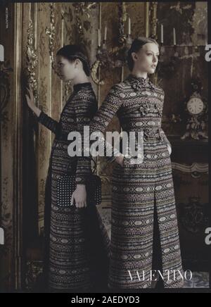 poster advertising Valentino fashion house in paper magazine from 2012 ...