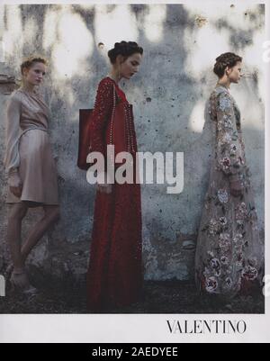 poster advertising Valentino fashion house in paper magazine from 2012 ...