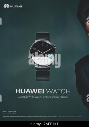 poster advertising Huawei Watch with Karlie Kloss in paper magazine ...