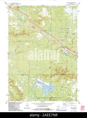 WI Millston 500911 1983 24000 Inverted Restoration Stock Photo - Alamy