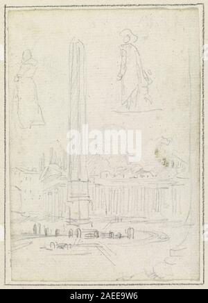 Hubert Robert, The Obelisk, painting in oil on canvas, 1789 Stock Photo ...