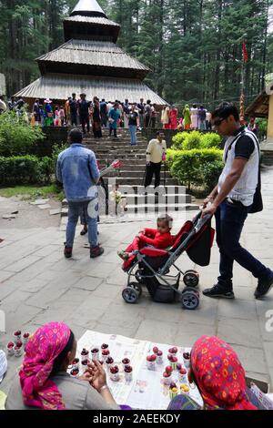 Cherry fruit vendor, Hadimba Temple, Manali, Himachal Pradesh, India ...