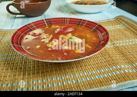 Bookbinders soup, snapper soup,seafood soup originating in the United ...