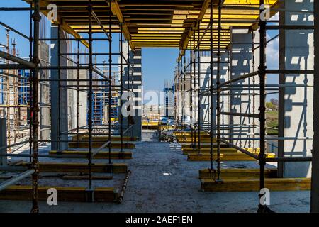 The creation of the base of the high-rise buildings using special ...