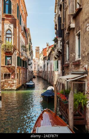 Venice, Italy, Canal and historic tenements Stock Photo - Alamy