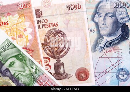 Spanish peseta a business background Stock Photo - Alamy