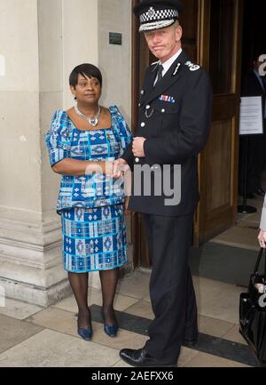 Doreen Lawrence with Metropolitan Policer commissioner Bernard Hogan ...