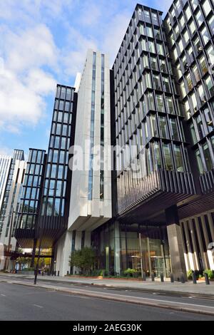 One London wall office block architecture. London wall, London, England ...