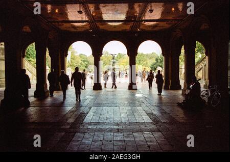 The pedestrian underpass at Bethesda Terrace, Central Park, New York ...