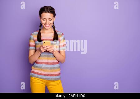 Photo of cool braids hairdo millennial lady do selfie show okey wear ...