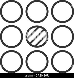 Contradictory linear icon. Abstract metaphor. Thin line outline symbols ...