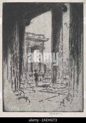 The Steps, British Museum by Joseph Pennell, 1904, depicting crowds of ...