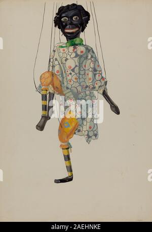 A marionette puppet named Topsy by Joseph Shapiro, c. 1936, showing ...