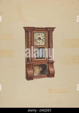 This circa 1936 clock by Lawrence Phillips is a mechanical timepiece ...