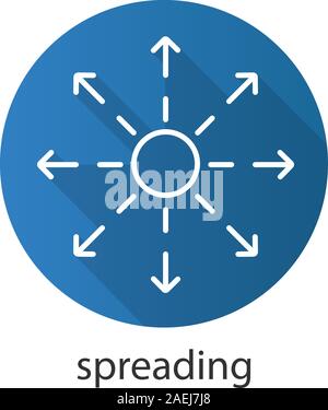 Spreading symbol color icon. Distribution abstract metaphor. Isolated ...