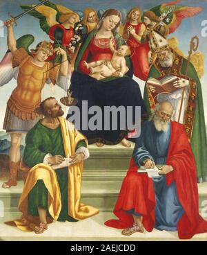 Luca Signorelli - the Madonna and Child with Saints Bernard Anthony of ...