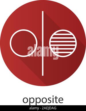 Opposite symbol color icon. Opponents abstract metaphor. Isolated ...