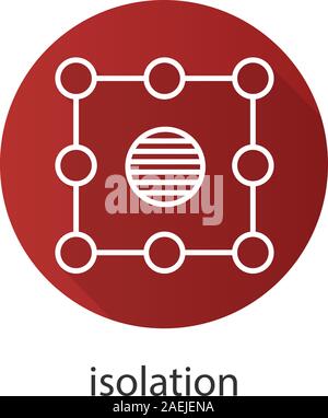 Isolation color linear icon. Insulation abstract metaphor. Thin line ...
