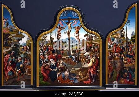 CORNELIS ENGEBRECHTSZ. Dutch, The Netherlands, Holland, (triptych Stock Photo - Alamy