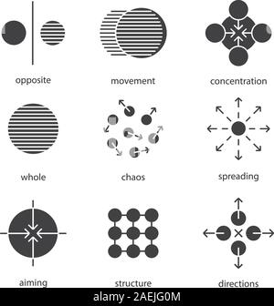 Chaos glyph icon. Silhouette symbol. Chaotic movement. Negative space ...