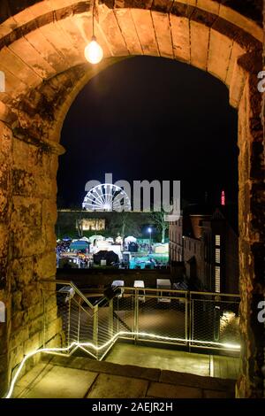 The Lincoln Christmas Market stalls inside the grounds of Lincoln ...