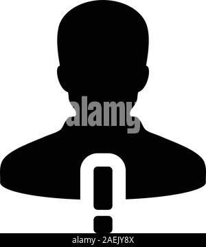Advice icon vector male person profile avatar symbol with megaphone for ...